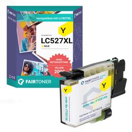 FairToner Kompatibel f&uuml;r Brother MFC-J 4350 DW (LC-527XLY) Druckerpatrone Gelb
