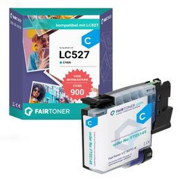FairToner Kompatibel f&uuml;r Brother MFC-J 4350 DW (LC-527C) Druckerpatrone Cyan