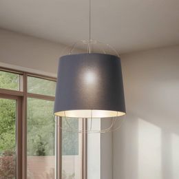 Duolla Hängeleuchte Lantern Medium, schwarz/gold, Stoff, E27