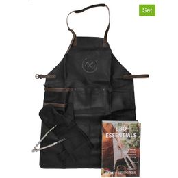 HIDE & STITCHES 4lg. Grillset "Barbecue" in Schwarz - 10% | Kuechenhelfer