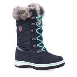 Trollkids Winterstiefel "Holmenkollen" in Dunkelblau/ Mint - 45% | Größe 28 | Kinderstiefel
