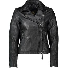 Apple of Eden Lederjacke in Schwarz - 67% | Größe 40 | Damenjacken