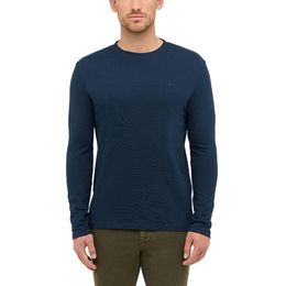 Mustang Longsleeve in Dunkelblau - 33% | Gr&ouml;&szlig;e L | Herrenshirts