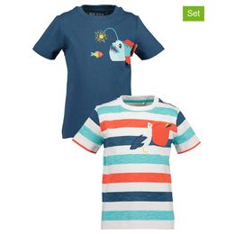Blue Seven 2er Set: Shirts in Dunkelblau/ Bunt - 59% | Größe 110 | Kinder-oberteile