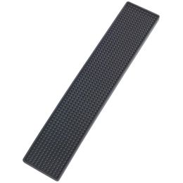 Wenko Abtropfmatte "Slim" in Schwarz - (L)42 x (B)8 cm - 20% | Putzutensilien