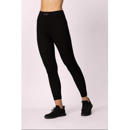 Spaio Thermoleggings "Merino" in Schwarz - 65% | Größe S | Damen-sporthosen