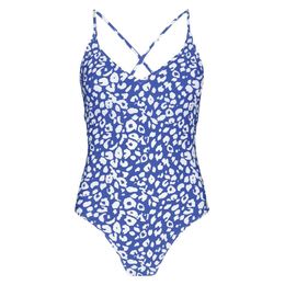 Barts Badeanzug "Des Plunge" in Blau/ Wei&szlig; - 77% | Gr&ouml;&szlig;e 36 | Damen-bademode