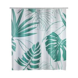 Wenko Duschvorhang "Brasil" in Weiß/ Grün - (L)200 x (B)180 cm - 26% | Badezimmer-accessoires