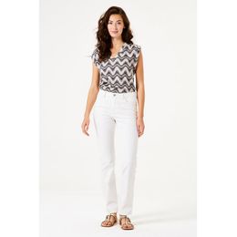 Garcia Bluse in Creme/ Schwarz - 56% | Gr&ouml;&szlig;e L | Damen-blusen