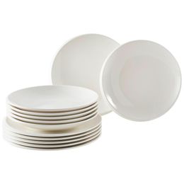Villeroy & Boch Villeroy & Boch Tafelservice New Moon, Wei&szlig;, Keramik, 12-teilig, Essen & Trinken, Geschirr, Geschirr-Sets, Tafelservice
