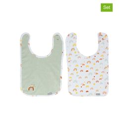 bébé-jou Bebe-Jou 2er-Set: Lätzchen in Hellgrün/ Weiß - 56% | Laetzchen