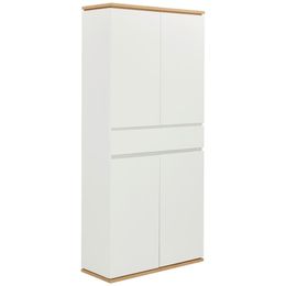 Xora Schuhschrank, Wei&szlig;, Eiche Artisan, Holzwerkstoff, 6 F&auml;cher, 1 Schublade(n) Schubladen, 90x200x38 cm, erweiterbar, Typenauswahl, Beim&ouml;bel erh&auml;ltlich, Garderobe, Schuhaufbewahrung, Schuhschr&auml;nke