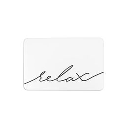 Artsy Badvorleger "Scribble" in Weiß - (L)60 x (B)39 cm - 54% | Badezimmer-accessoires