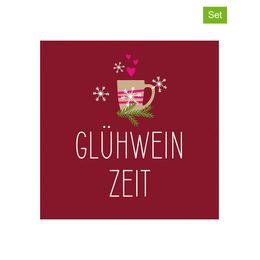 PPD 2er-Set: Servietten "Gl&uuml;hweinzeit" in Bordeux - 2x 20 St&uuml;ck - 11% |