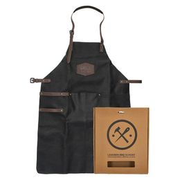 HIDE & STITCHES Leder-Grillschürze in Schwarz - (B)63 x (H)85 x (T)0,50 cm - 16% | Kuechenhelfer