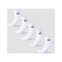 Myprotein MP Unisex Kn&ouml;chelsocken (5er-Pack) - Wei&szlig; - UK 9-11