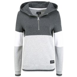 oxmo Sweatshirt 'OXOmara' Damen Gr&ouml;&szlig;e XXL grau / schwarz / wei&szlig;