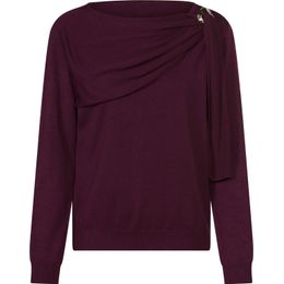 CR&Eacute;ATION L Damen Feinstrickpullover mit Zierelement burgund Gr&ouml;&szlig;e 40