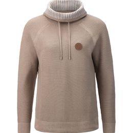CR&Eacute;ATION L Damen Pullover im Linksstrick sesam Gr&ouml;&szlig;e 36