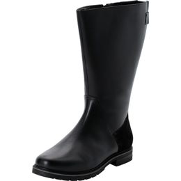 sheego Damen Weitschaftstiefel aus Rinds- und Veloursleder schwarz Größe 40