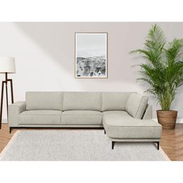 OTTO home Ecksofa &raquo;Casina&laquo; mit abgerundeter Ottomane, in einem weichen Chenille-Stoff beige 90%Polyester, 10% Nylon