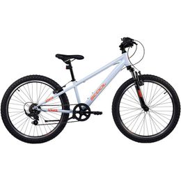 S'COOL S&rsquo;COOL Jugendfahrrad &raquo;S'COOL Xroc 24-K6 Sky Grey/Neon Orange&laquo; 6 Gang Shimano Kettenschaltung Jugendfahrrad