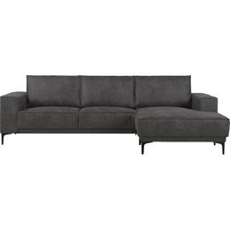 OTTO HOME Ecksofa »Polsterecke Oland, Struktur, Flachgewebe, Luxus-Microfaser, Boucle« L-Form, 280 cm, Wellenunterfederung, Skandi-Design,...