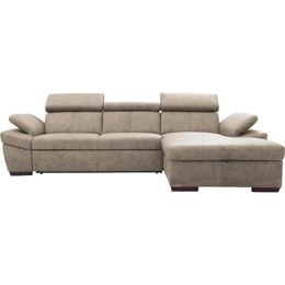 exxpo - sofa fashion Ecksofa &raquo;Salerno, Funktionssofa, Breite 280cm, hoher Sitzkomfort, L-Form&laquo; inkl. Kopf- und Armteilverstellung, wahlweise mit 