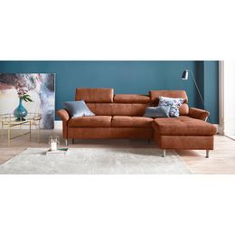 exxpo - SOFA FASHION Ecksofa »Maretto, bequem & komfortabel, bodenfrei, Breite 257cm, L-Form« inkl. Kopf- bzw. Rückenverstellung, wahlweise mit...