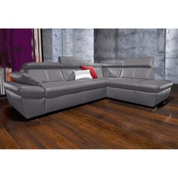 exxpo - sofa fashion Ecksofa &raquo;Salerno, Funktionssofa, hoher Sitzkomfort, Breite 268cm, L-Form&laquo; inkl. Kopf- und Armteilverstellung, wahlweise mit 