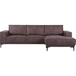 OTTO HOME Ecksofa »Polsterecke Oland, Struktur, Flachgewebe, Luxus-Microfaser, Boucle« L-Form, 280 cm, Wellenunterfederung, Skandi-Design,...