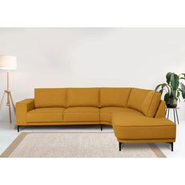 OTTO home Ecksofa &raquo;Casina&laquo; mit abgerundeter Ottomane, in einem weichen Chenille-Stoff gelb 100% Polyester