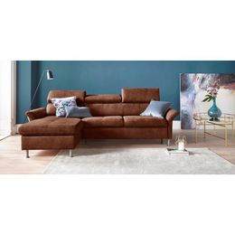 exxpo - sofa fashion Ecksofa &raquo;Maretto, bequem & komfortabel, bodenfrei, Breite 257cm, L-Form&laquo; inkl. Kopf- bzw. R&uuml;ckenverstellung, wahlweise mit 
