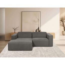 OTTO home Ecksofa &raquo;Kelani&laquo; mit dekorativer Knopfsteppung an den Armlehnen grau 100% Polyester