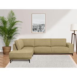 OTTO home Ecksofa &raquo;Casina&laquo; mit abgerundeter Ottomane, in einem weichen Chenille-Stoff gold 90%Polyester, 10% Nylon