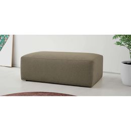 OTTO home Polsterhocker &raquo;Koa Pouf, Webstoff, Cord, Struktur, Chenille&laquo; Wellenunterfederung, weicher Lounge-Sitzkomfort braun 100% Polyester