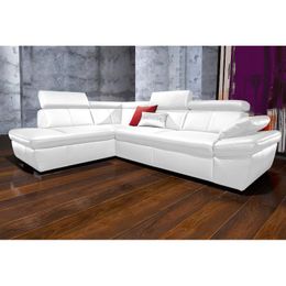exxpo - sofa fashion Ecksofa &raquo;Salerno, Funktionssofa, hoher Sitzkomfort, Breite 268cm, L-Form&laquo; inkl. Kopf- und Armteilverstellung, wahlweise mit 