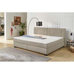 Jockenh&ouml;fer Boxspringbett &raquo;Family, inklusive 7-Zonen-TTFK-Matratzen und Kaltschaumtopper&laquo; Familienbett in der Gr&ouml;&szlig;e 240x200 cm beige Bezug Bett: Microfaser (100% 