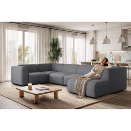 OTTO HOME Wohnlandschaft »Merid U-Form, jederzeit durch Module erweiterbar, B/T/H: 367/206/70 cm« als Modul oder separat verwendbar, für...