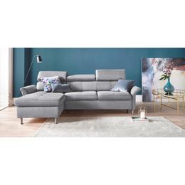 exxpo - sofa fashion Ecksofa &raquo;Maretto, bequem & komfortabel, bodenfrei, Breite 257cm, L-Form&laquo; inkl. Kopf- bzw. R&uuml;ckenverstellung, wahlweise mit 