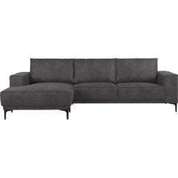 OTTO HOME Ecksofa »Polsterecke Oland, Struktur, Flachgewebe, Luxus-Microfaser, Boucle« L-Form, 280 cm, Wellenunterfederung, Skandi-Design,...