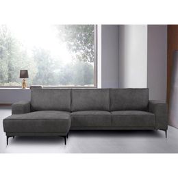 OTTO home Ecksofa &raquo;Polsterecke Oland, Struktur, Flachgewebe, Luxus-Microfaser, Boucle&laquo; L-Form, 280 cm, Wellenunterfederung, Skandi-Design, Metallf&uuml;&szlig;e 