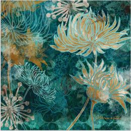 Artland Wandbild »Blaue Chrysanthemen I« Blumen 1 Stk. tlg. als Alubild, Outdoorbild, Leinwandbild, Poster, Wandaufkleber Farbe Bild(er): bunt