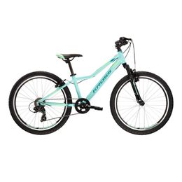 KROSS Kinderfahrrad &raquo;Kinderad 24" Lea JR 1.0 Gr&uuml;n 8 G&auml;nge&laquo; 8 Gang Shimano TOURNEY TX800 Schaltwerk Kettenschaltung gr&uuml;n+schwarz