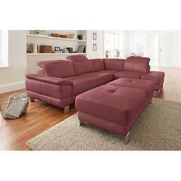 exxpo - sofa fashion Ecksofa &raquo;Mantua, bequem, inkl. Kopfteilfunktion, Breite 272cm, L-Form&laquo; mit Kopf- bzw. R&uuml;ckenverstellung, Bettfunktion u. 