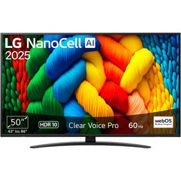 LG LED-Fernseher &raquo;50NANO81T6A&laquo; 126 cm/50 &prime;&prime; Smart-TV schwarz Leistungsstarker &alpha;5 Gen7 4K AI-Prozessor mit 4K Upscaling und Dynamic Tone Mapping f&uuml;r...