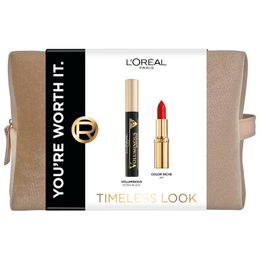 L'ORÉAL PARIS Make-up Set »Timeless Look Geschenkset: Mascara, Lippenstift & Beauty Bag« 297 Extra Black, Red Passion Das perfekte L'Oréal Paris...