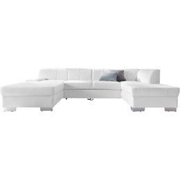 DOMO collection Wohnlandschaft &raquo;Star, zeitloses und elegantes Design, viel Platz, Breite 304cm, U-Form&laquo; fester Sitzkomfort, wahlweise mit Bettfunktion