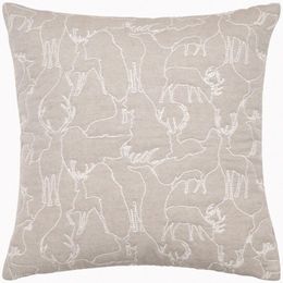 Pad Dekokissen »WILD DEER« beige Obermaterial: 75% Polyester, 25% Baumwolle B/L: 60 cm x 60 cm