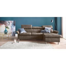 exxpo - sofa fashion Ecksofa &raquo;Maretto, bequem & komfortabel, bodenfrei, Breite 257cm, L-Form&laquo; inkl. Kopf- bzw. R&uuml;ckenverstellung, wahlweise mit 